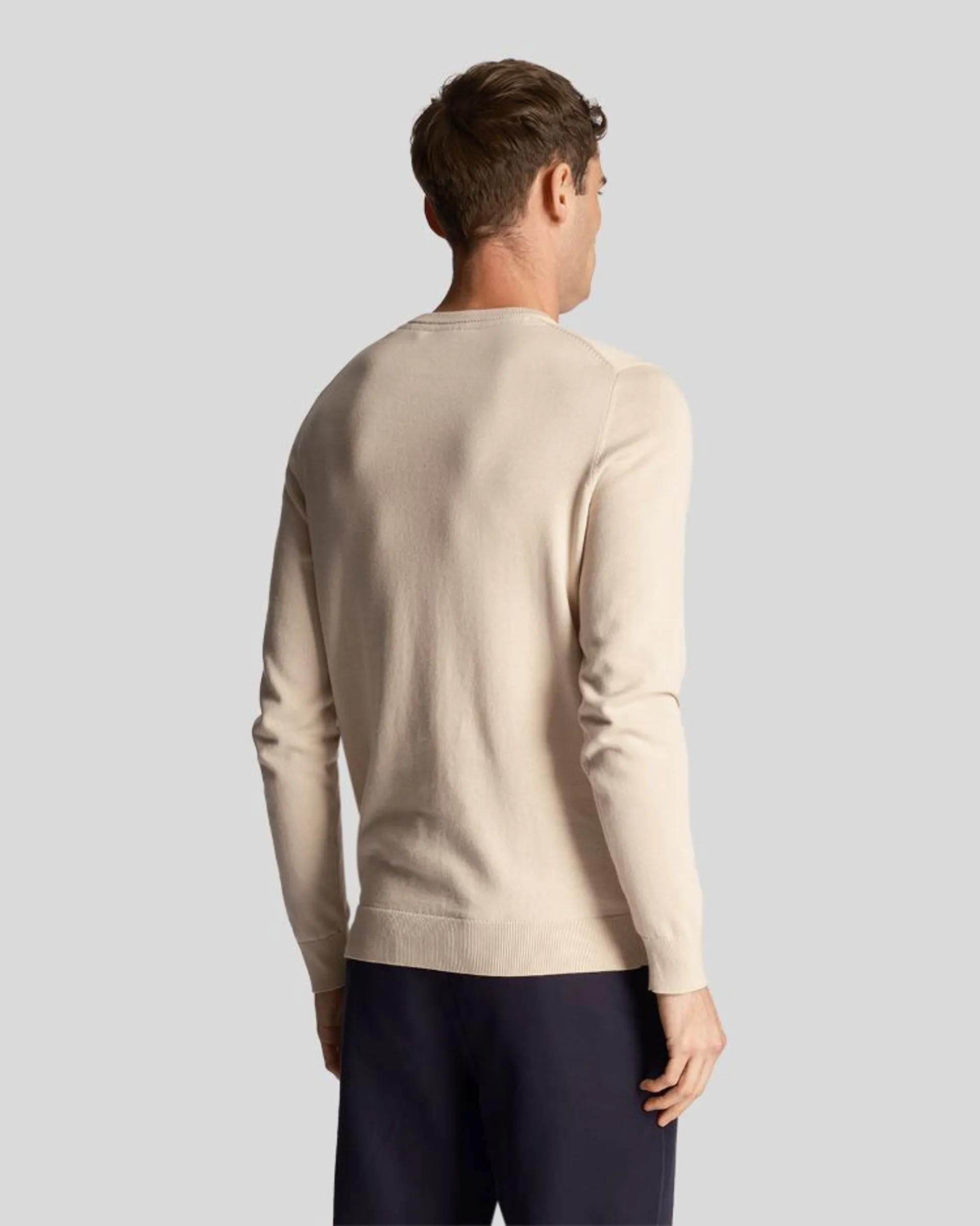 Lyle and Scott Tonal Eagle Crew Neck Jumper - Cove
